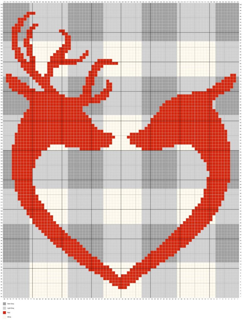 Christmas Reindeer Love C2C Crochet Pattern & Free Graph - Magic Yarn ...