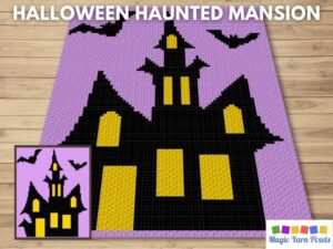 Halloween Haunted Mansion C2C Crochet Pattern & Free Graph - Magic Yarn ...