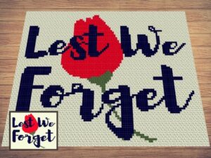 Lest We Forget Poppy C2C Crochet Pattern & Free Graph - Magic Yarn Pixels