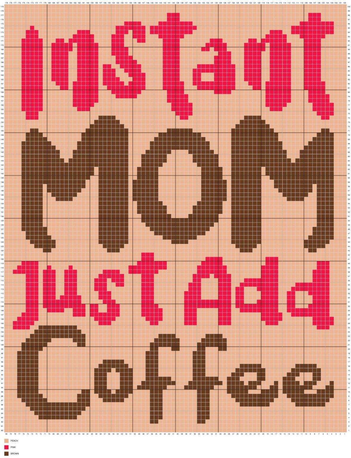 Instant Mom Just Add Coffee C2C Crochet Pattern & Free Graph - Magic ...
