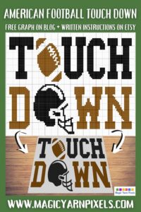 American Football Touch Down C2C Crochet Pattern & Free Graph - Magic ...