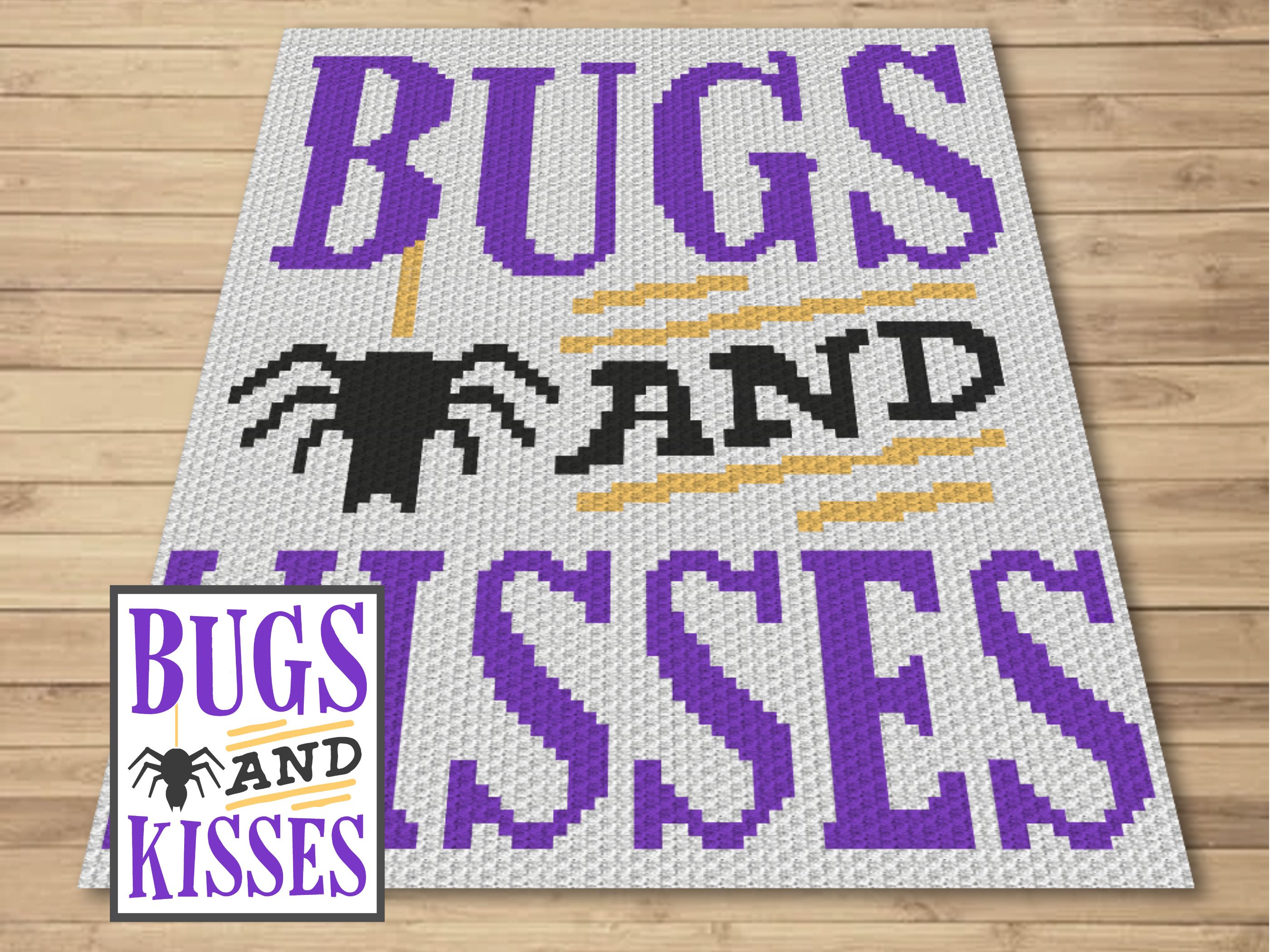Halloween Bugs & Kisses C2C Crochet Pattern & Free Graph - Magic Yarn ...