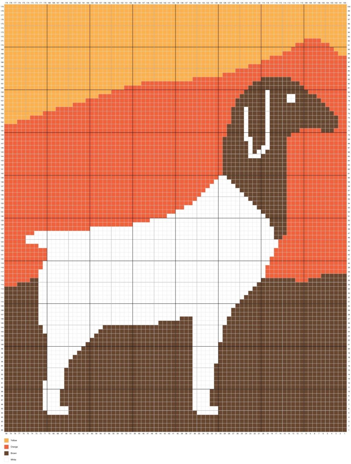 Mountain Goat C2C Crochet Pattern & Free Graph - Magic Yarn Pixels