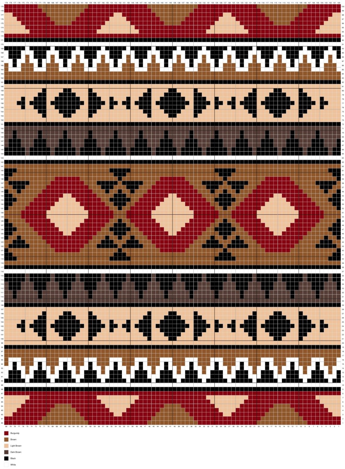 Aztec Tribal Pattern C2C Crochet Pattern & Free Graph - Magic Yarn Pixels