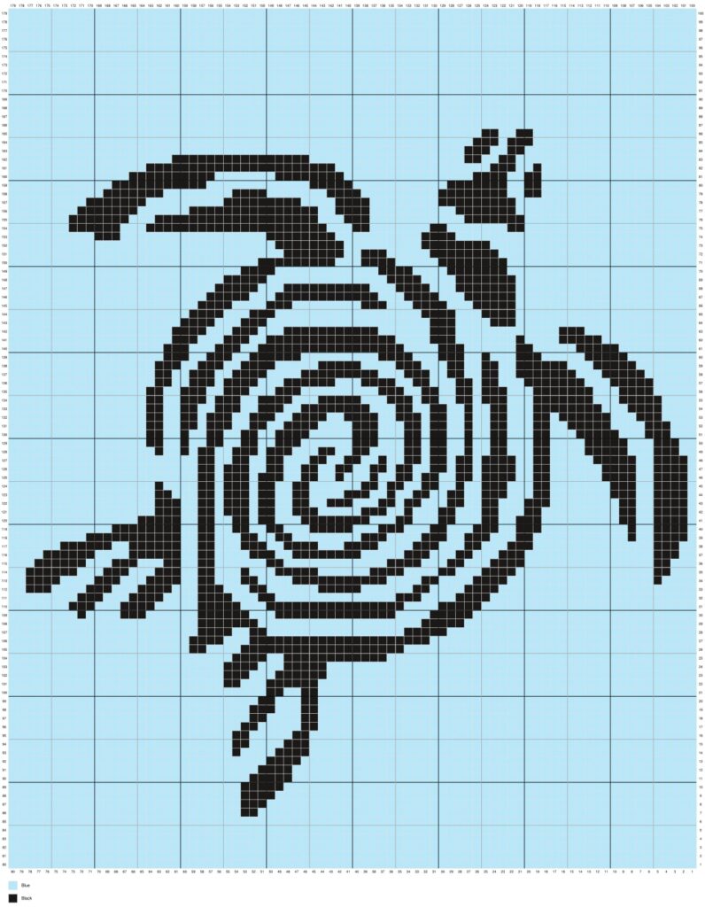 Tribal Turtle Silhouette C2C Crochet Pattern & Free Graph - Magic Yarn ...