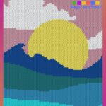 Moonrise Over The Ocean C2C Crochet Pattern & Free Graph - Magic Yarn ...