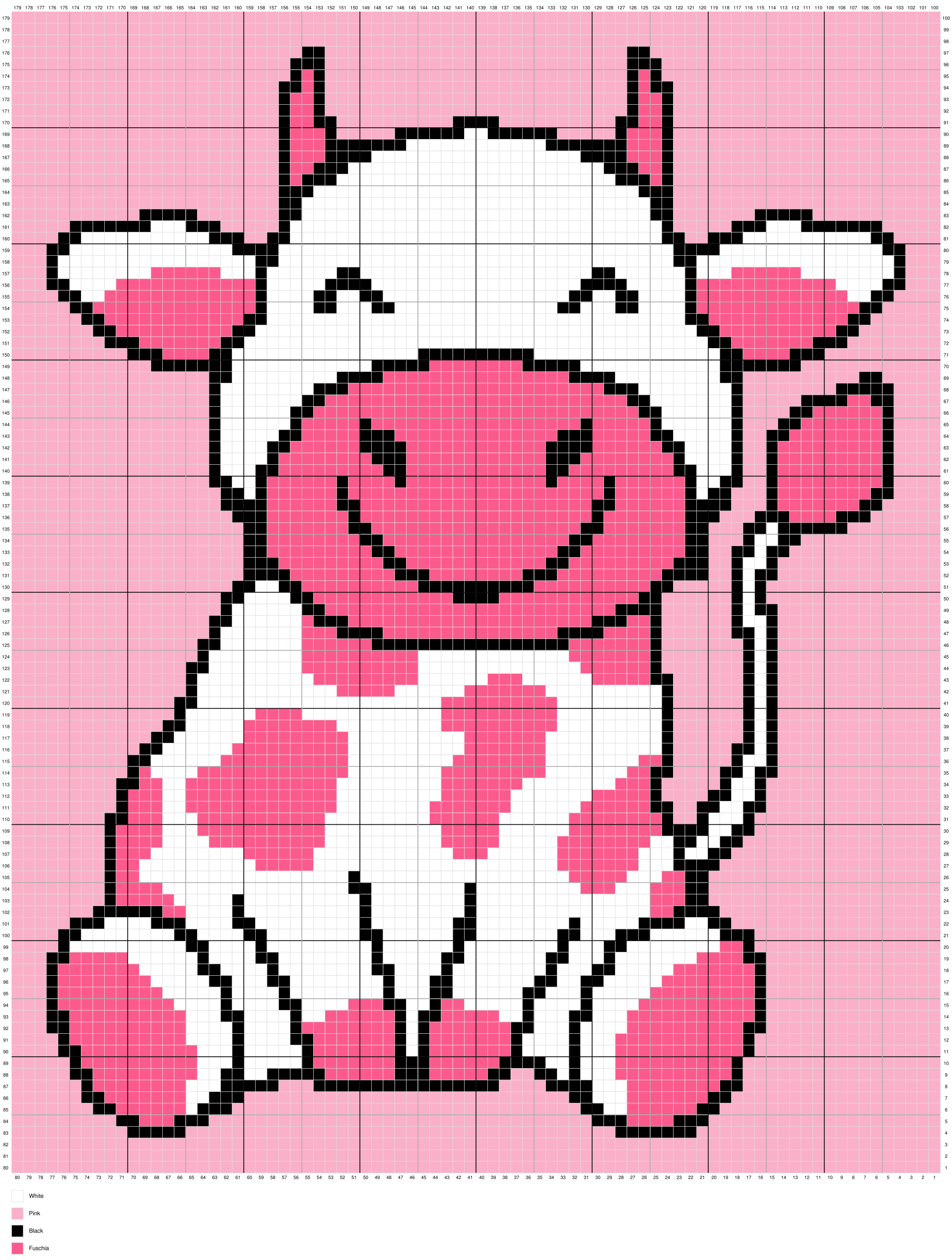 Cute Strawberry Cow C2C Crochet Pattern & Free Graph - Magic Yarn Pixels