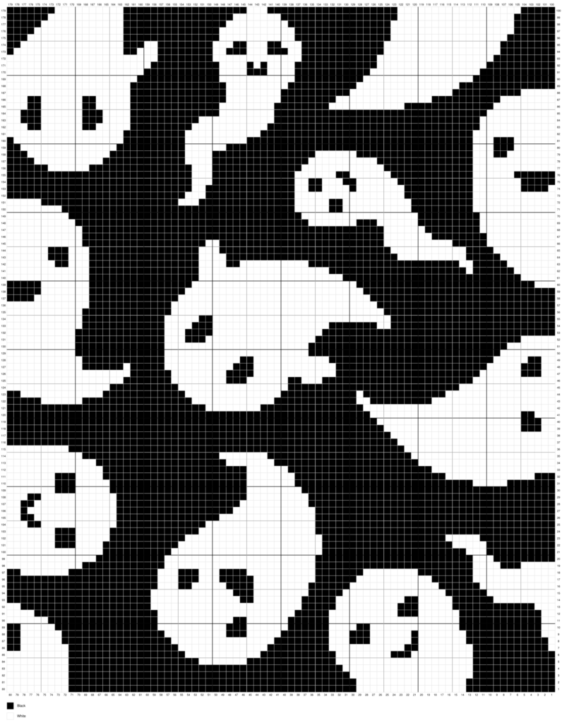 Halloween Ghosts C2C Crochet Pattern & Free Graph - Magic Yarn Pixels