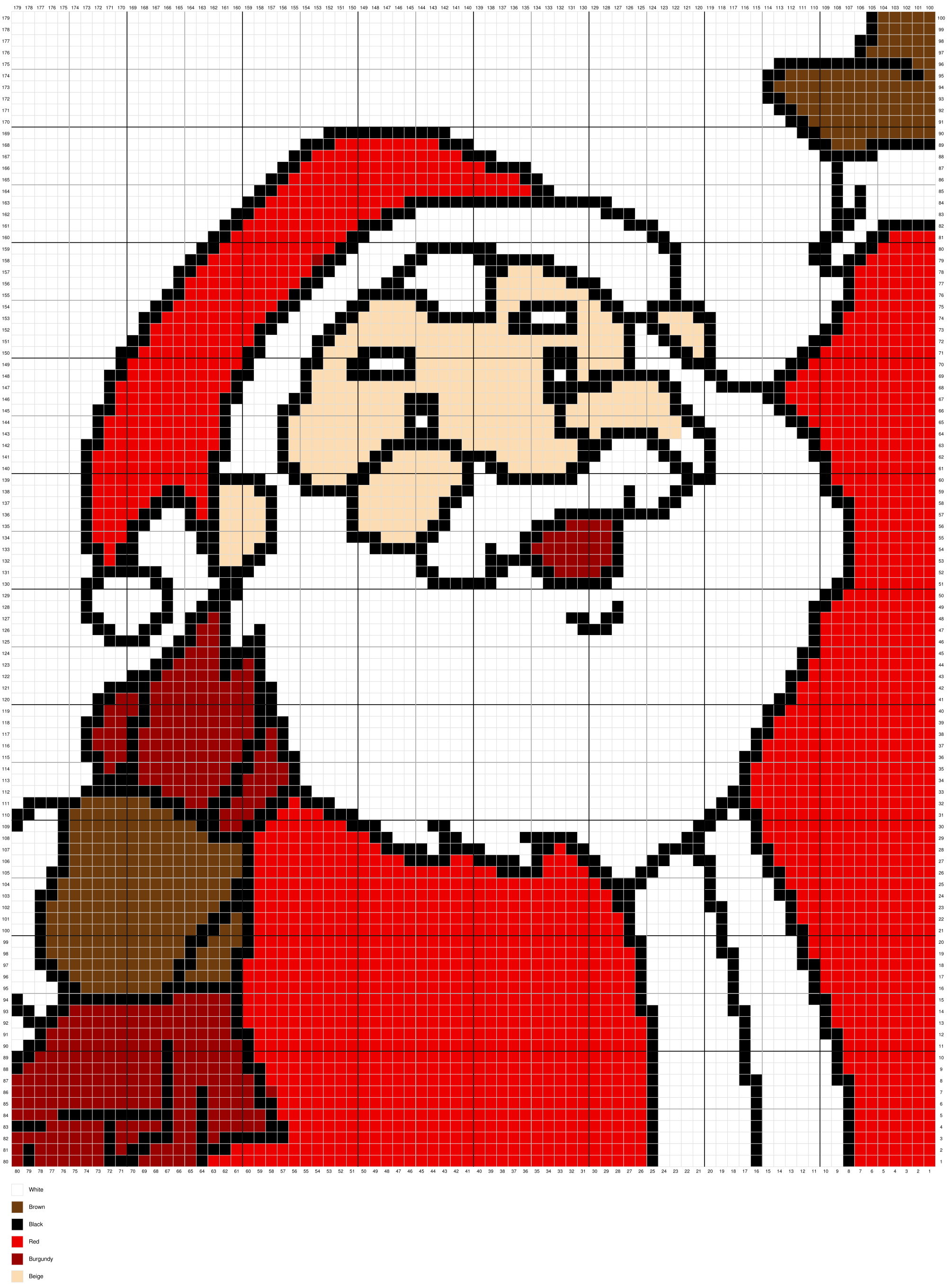 Crochet a Santa Portrait Blanket for Christmas (Free Graph) - Magic ...